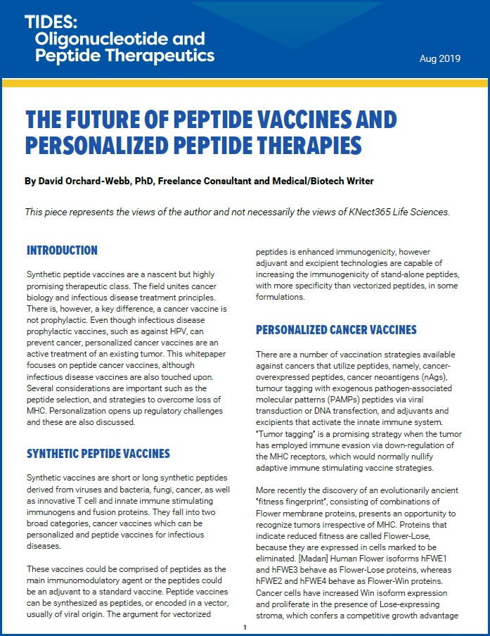 The future of peptide vaccines and personalized peptide therapies ...