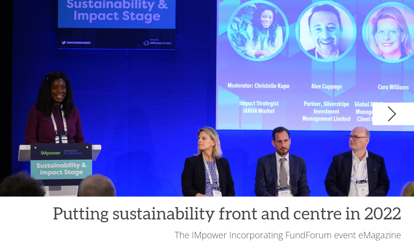 Putting sustainability front and center in 2022: The IMpower ...