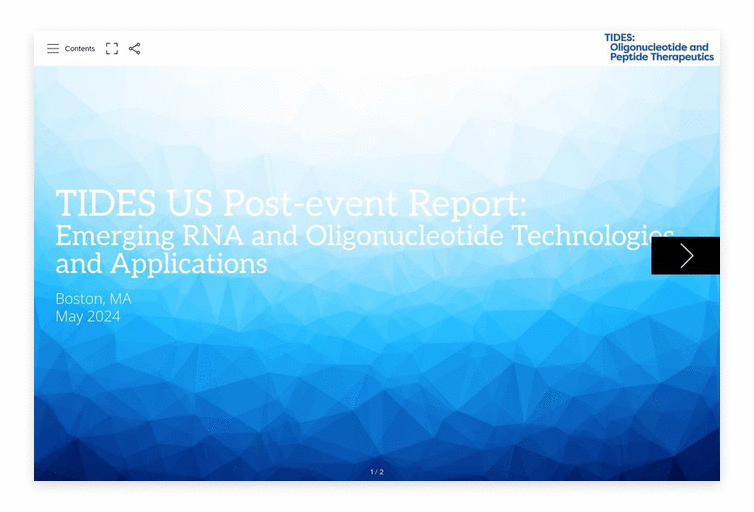 TIDES US eBook: Emerging RNA and Oligonucleotide Technologies and Applications Post-Event Report
