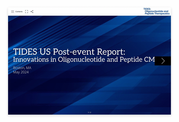 TIDES US eBook: Innovations in Oligonucleotide and Peptide CMC Post-Event Report